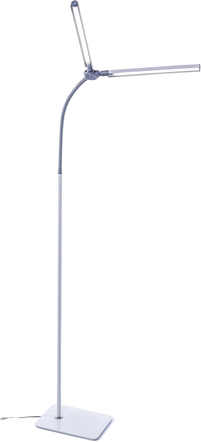 daylight DuoPro™ Table Lamp - Double Shade LED Task Lamp, 4 Brightness ...