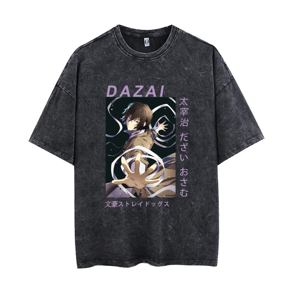 dazai osamu T-shirt Japanese anime retro short sleeve - Walmart.com