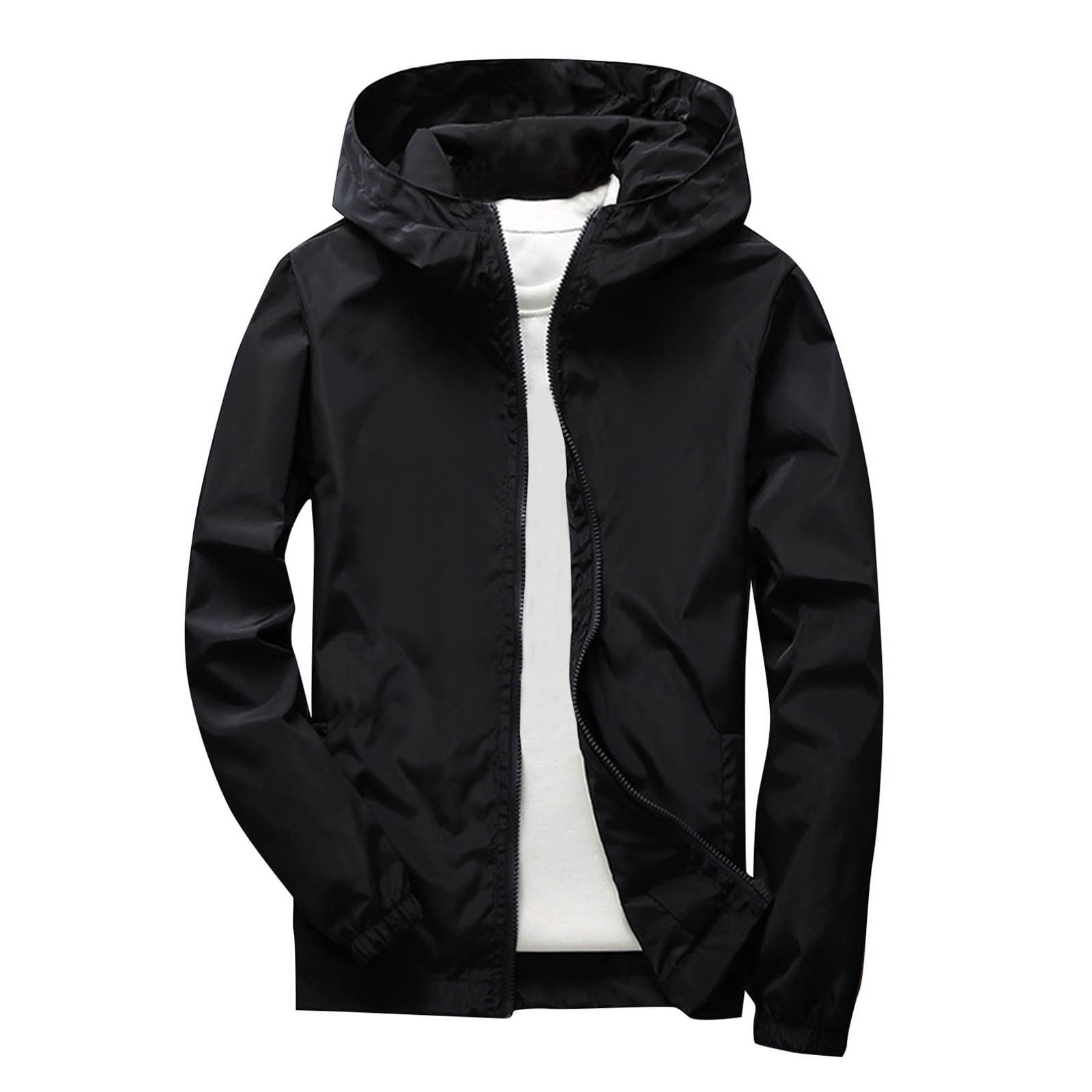 dazeni Boys Lightweight Waterproof Rain Jacket Solid Winderbreaker Soft ...