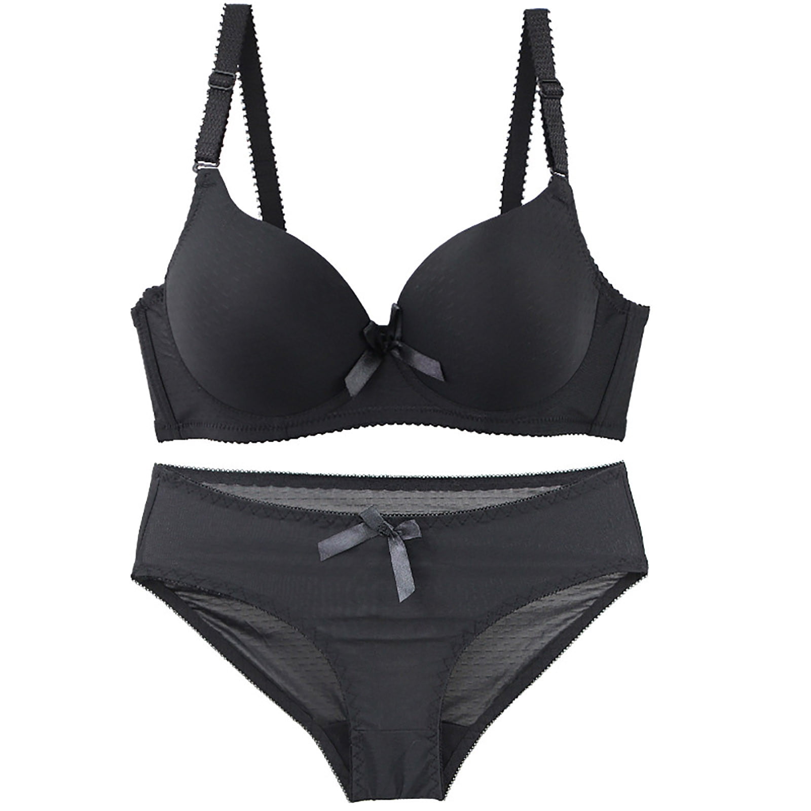 dazeni Bra and Panty Sets for Women Seamless Bralettes and Mid Waisted ...