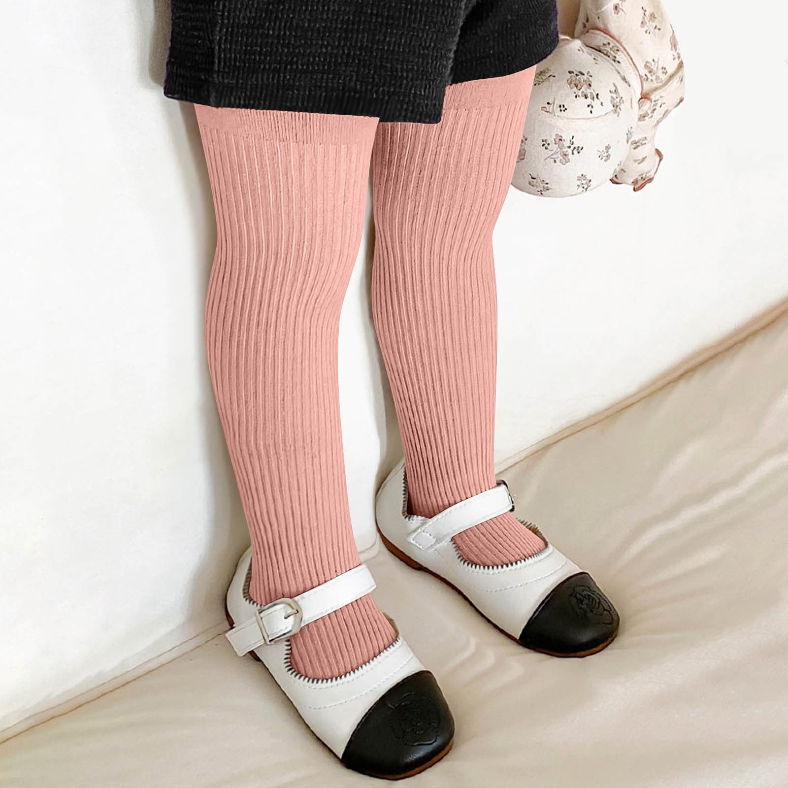 dazeni Girls 0-8 Years Footed Tights Lightweight Stretchy High Waisted ...