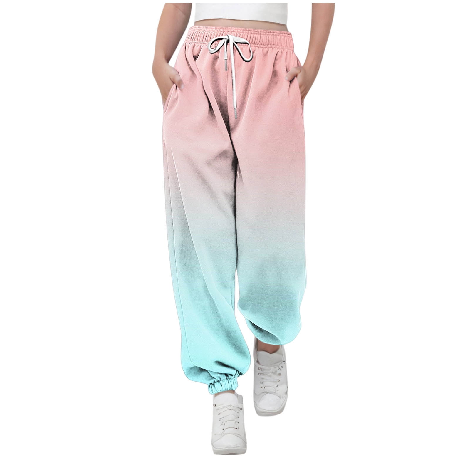 dazeni Girls Baggy Jogger Sweatpants Fashion Tie Dye Cinch Bottom ...