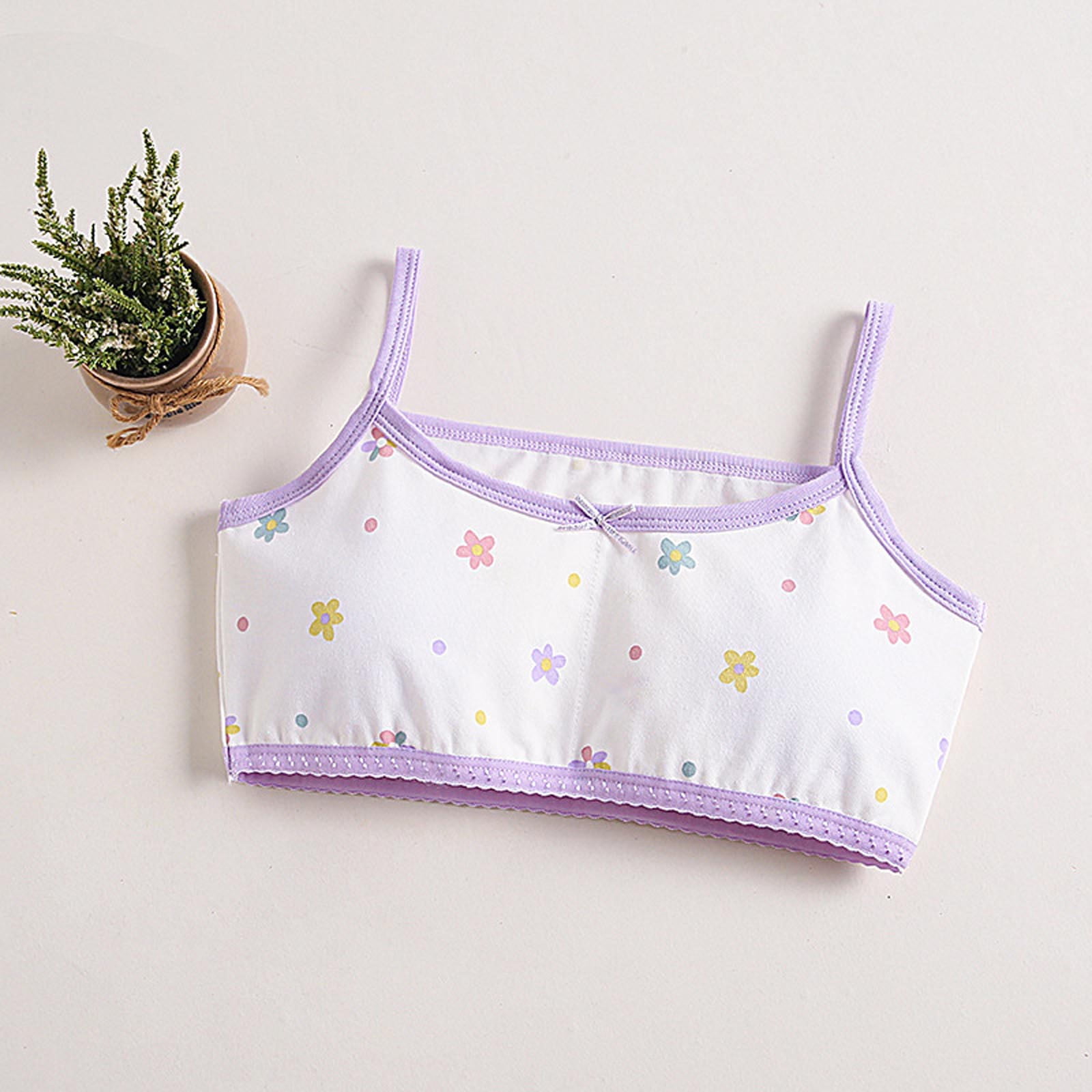 dazeni Girls Soft Cotton Training Bras 10-16 Years Cute Print First Bra ...