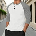 dazeni Men's Henley Shirts Raglan Long Sleeve Color Block T Shirt ...