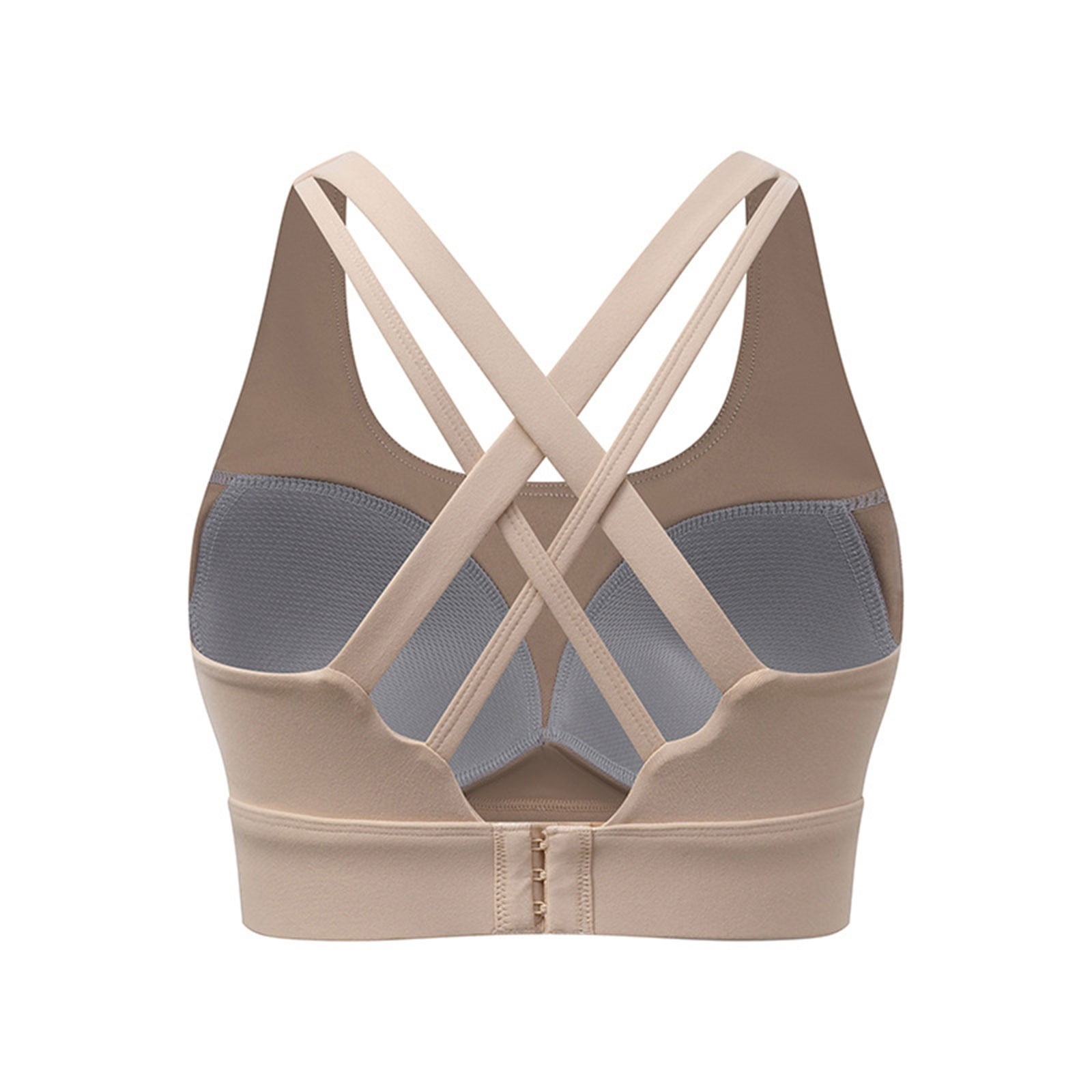 dazeni Sports Bra for Women High Support Molded Cup Strappy Running ...