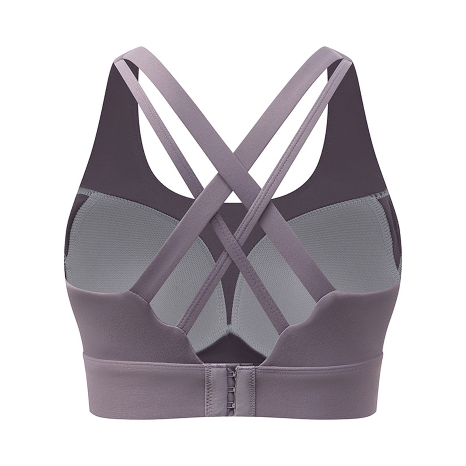 dazeni Sports Bra for Women High Support Molded Cup Strappy Running ...