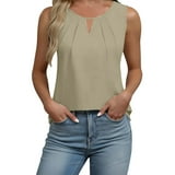 dazeni Tank Tops for Women Business Casual Tank Top Trendy Hallow Out ...