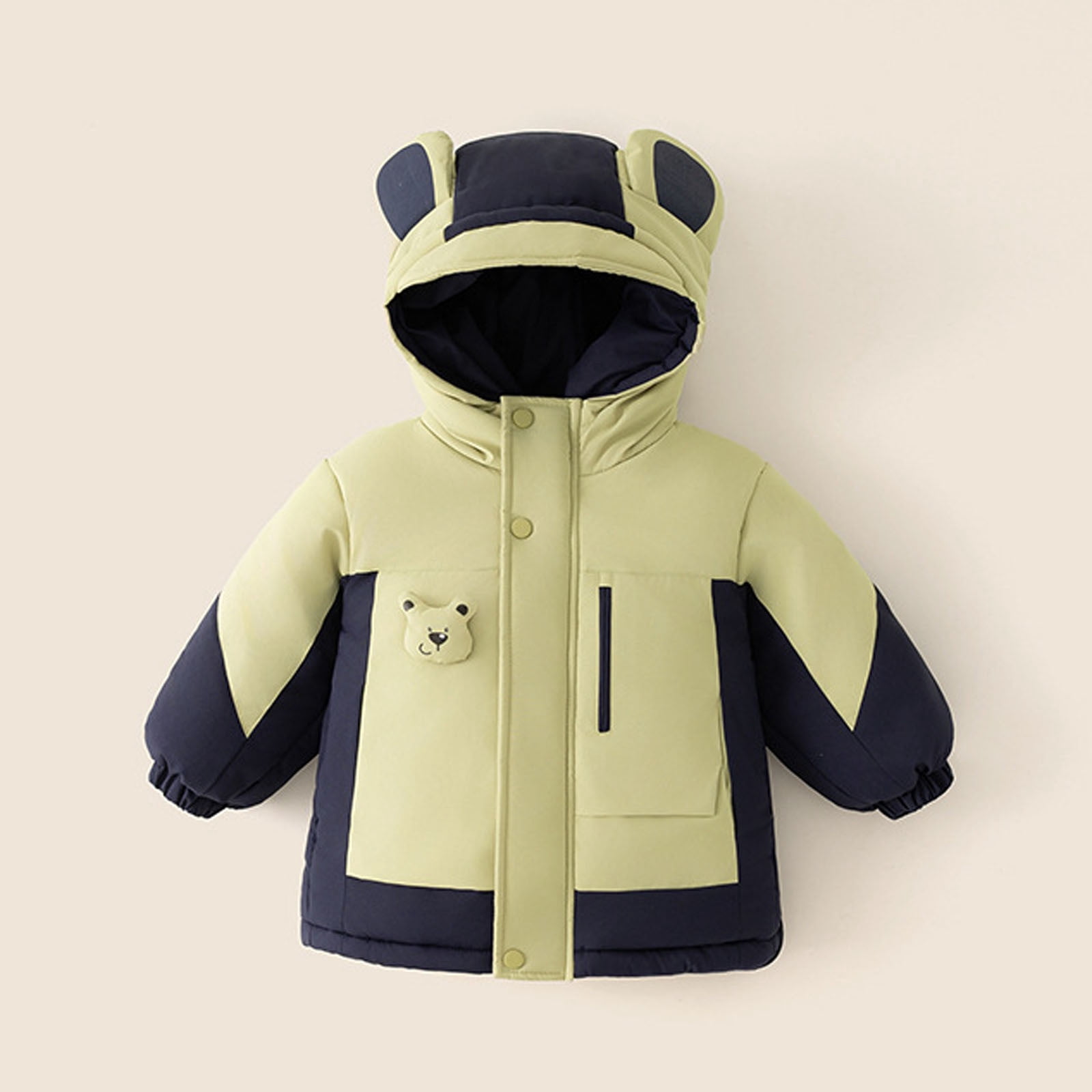 dazeni Toddler Boys Puffer Jackets Hiking Waterproof Windbreaker Cute ...