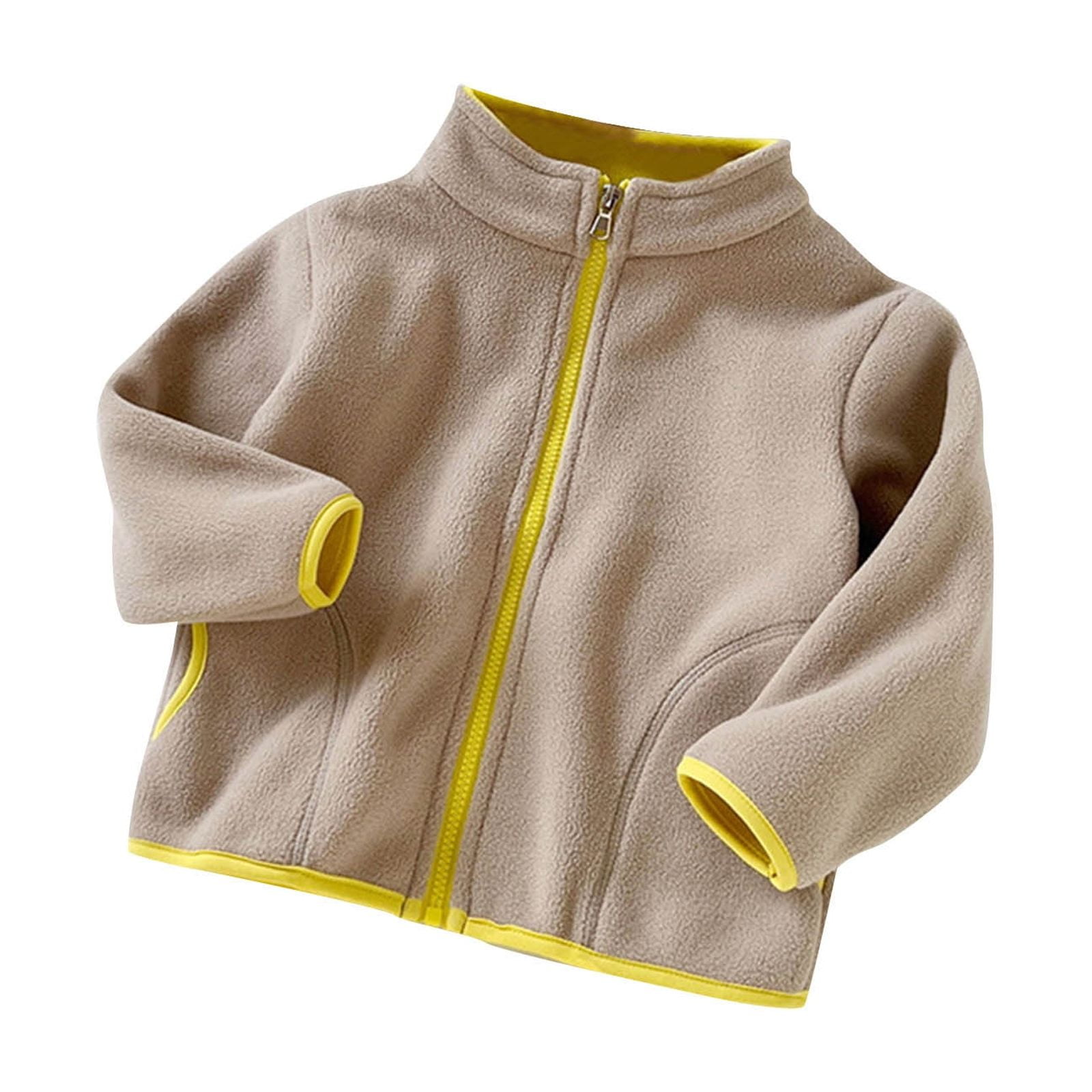 dazeni Toddler Polar Fleece Jacket Little Boys Girls Winter Jacket Fall ...