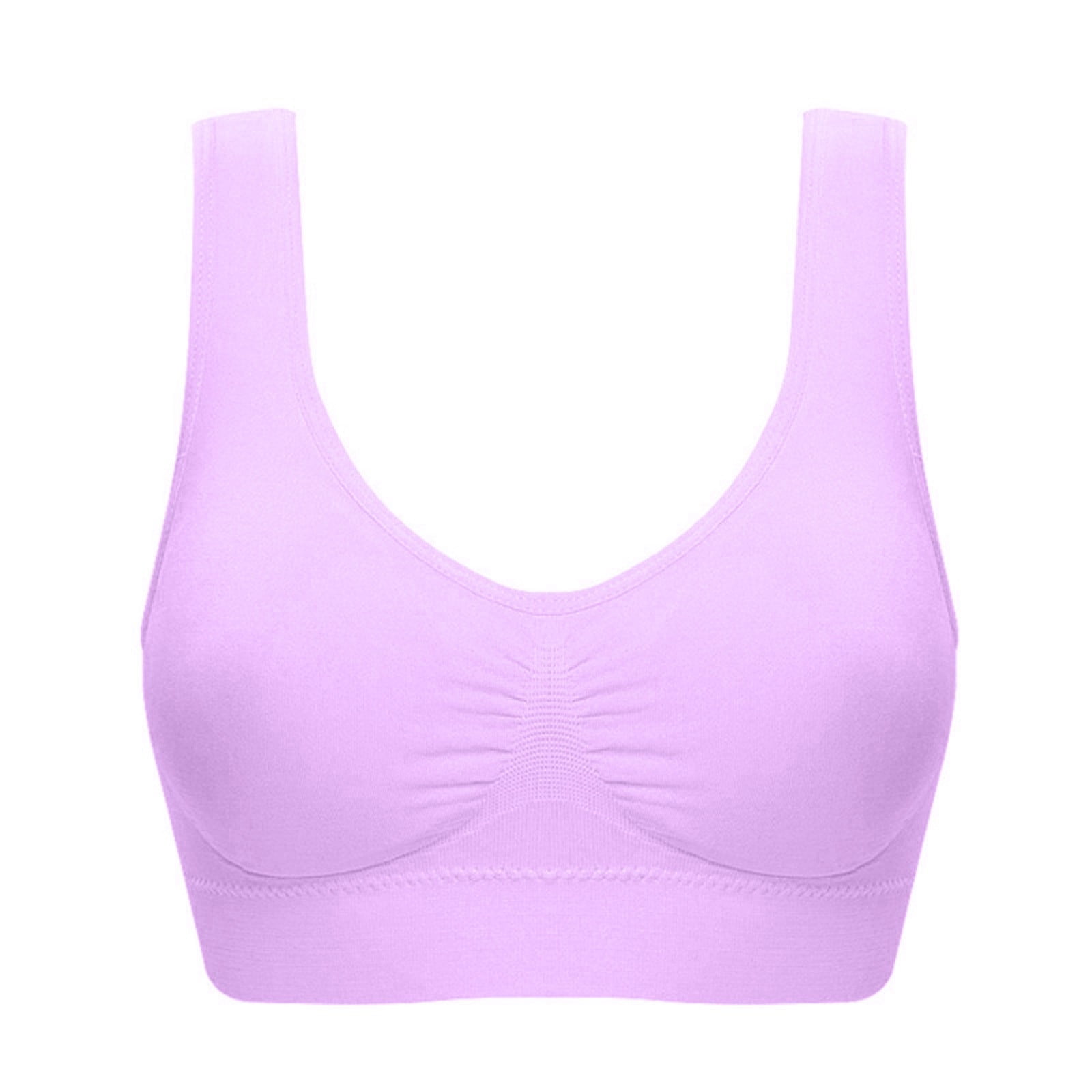 dazeni Women's Seamless Wireless Sleep Bras No Underwire Wireless Push ...