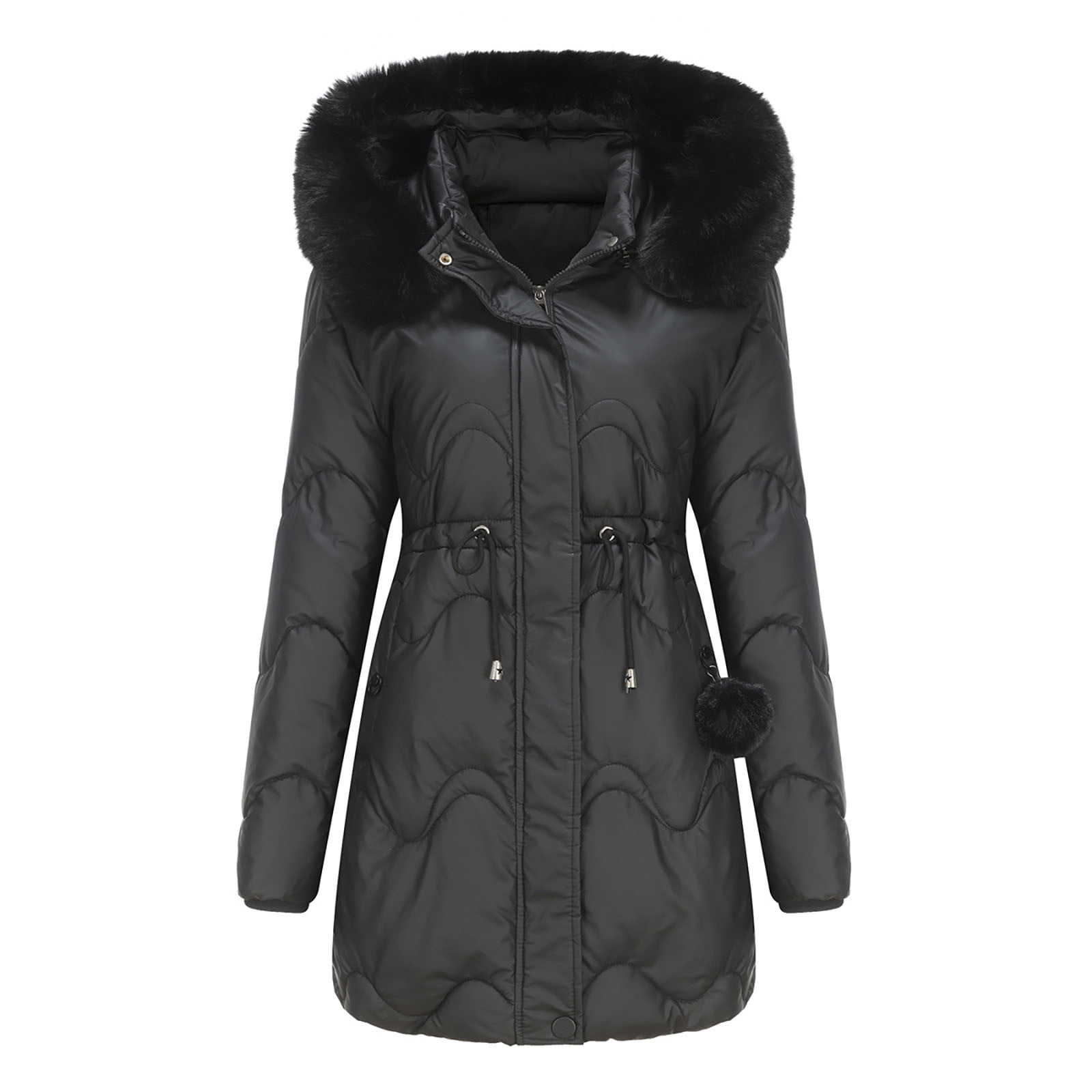 dazeni Women's Winter Parka Jackets Quilted Padded Warm Hooded Puffer ...