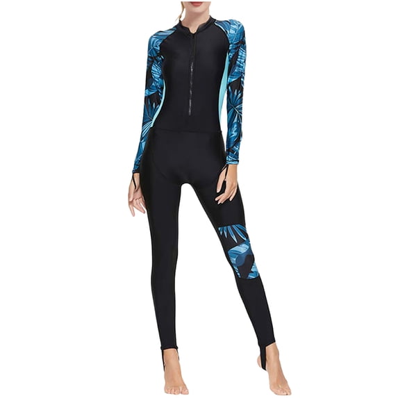 dazeni Womens Long Sleeve One Piece Rash Guard Sun Protection Full Body ...