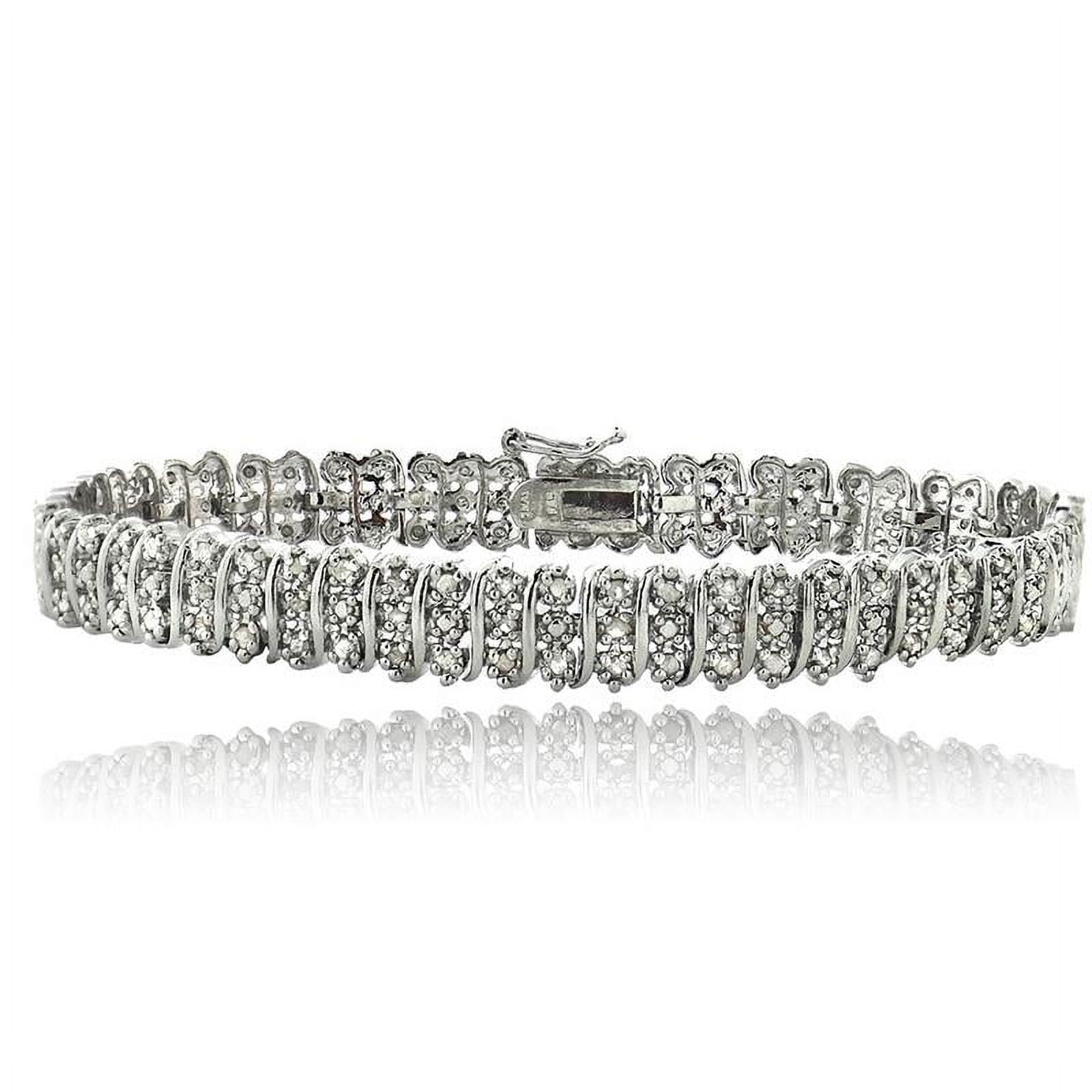 db Designs S Pattern Diamond Tennis Bracelet 1.00ct t.w. in Silver - Walmart.com