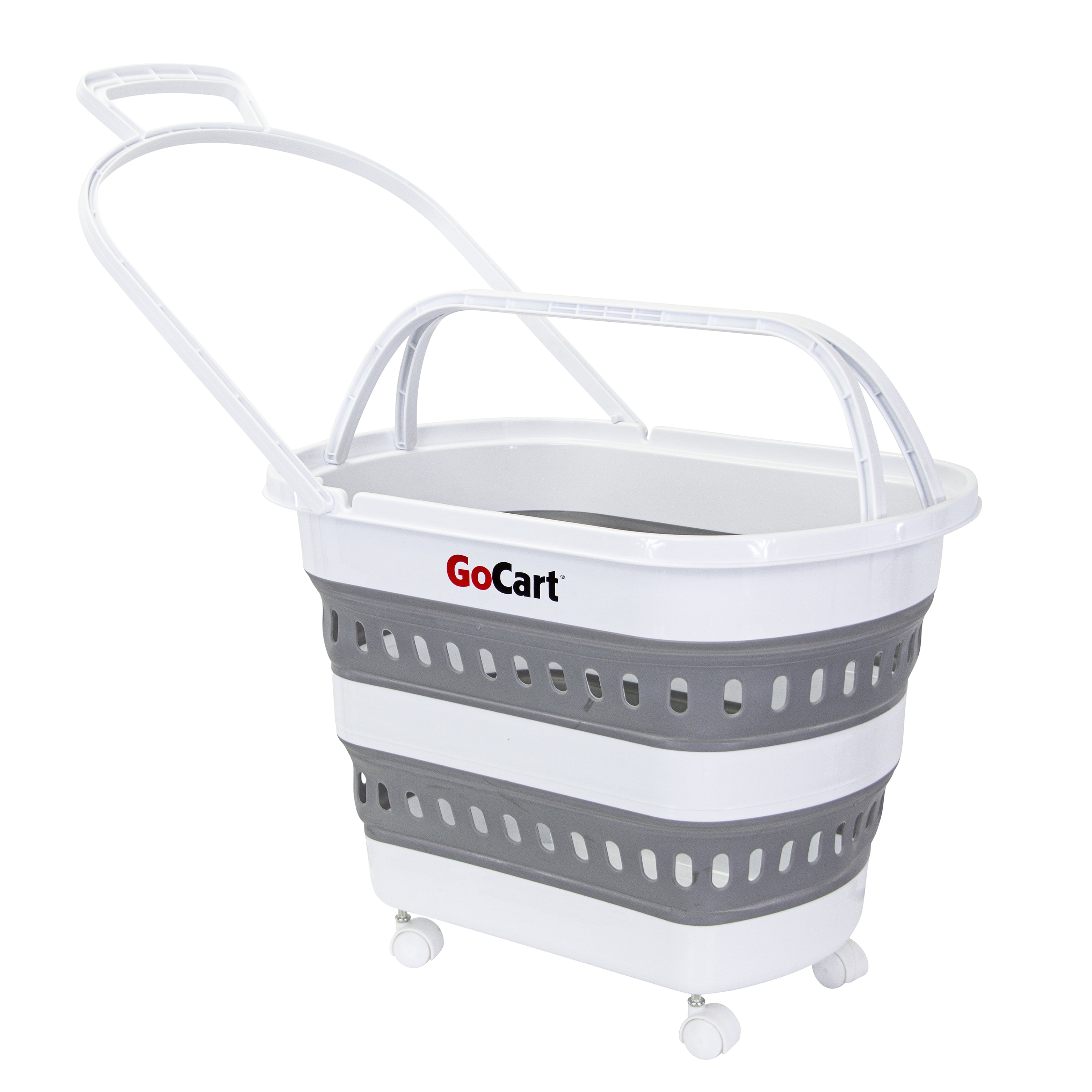 dbest products Folding GoCart: Collapsible Laundry & Grocery Cart with ...