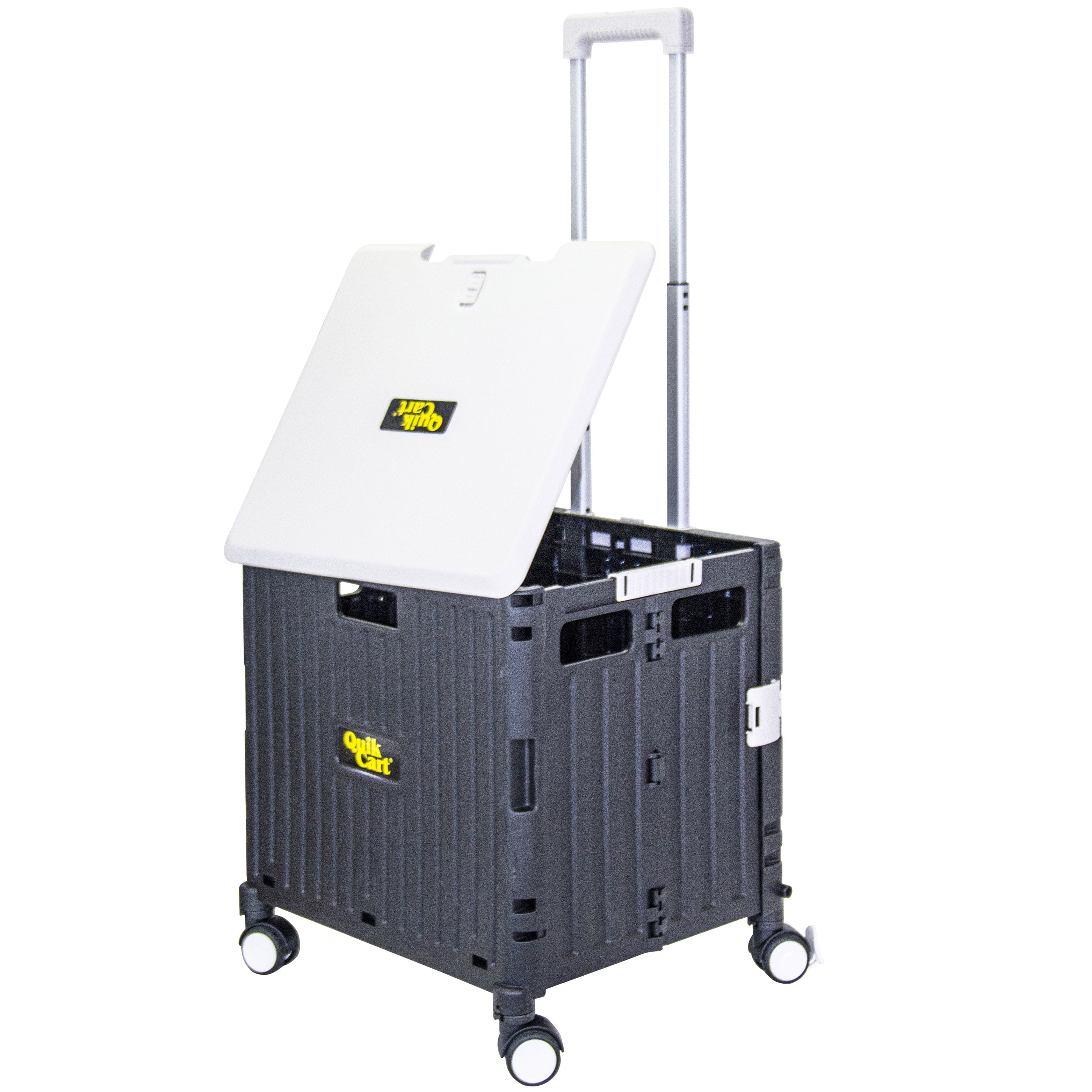 dbest products Quik Cart Swing Lid Rolling Crate, Heavy Duty ...
