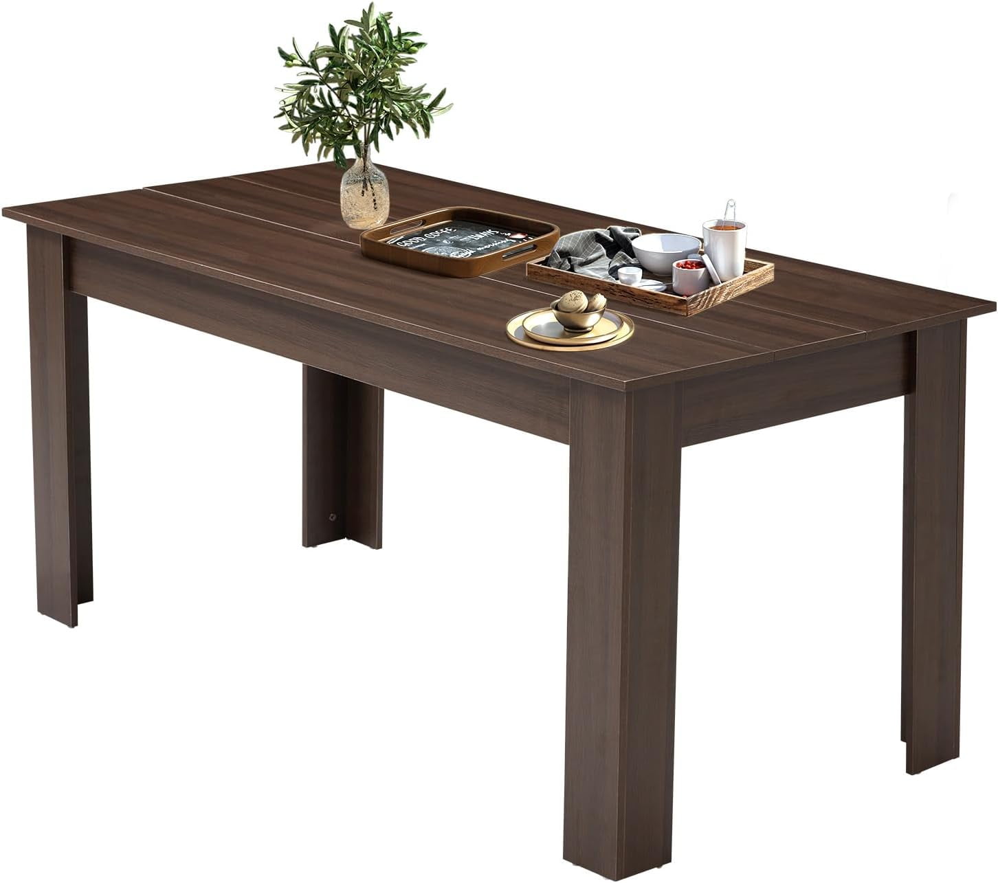 dbtygrnmi Wood Dining for 6-8 63" L x 31" W x 30" H Large Farmhouse ...