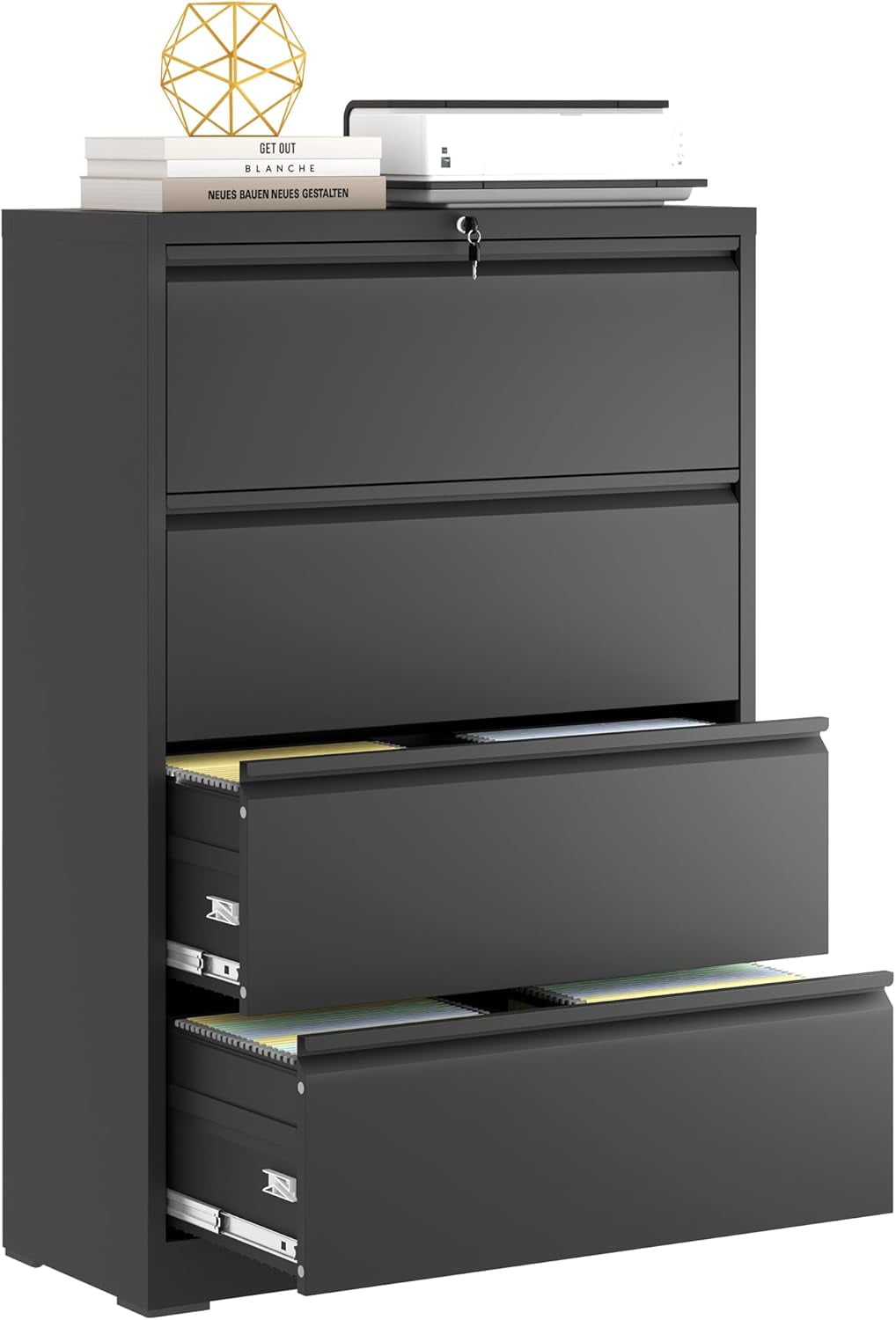 dbuibni 2 Drawer Mobile File Cabinet with Lock Filing Cabinets 2 Drawer ...