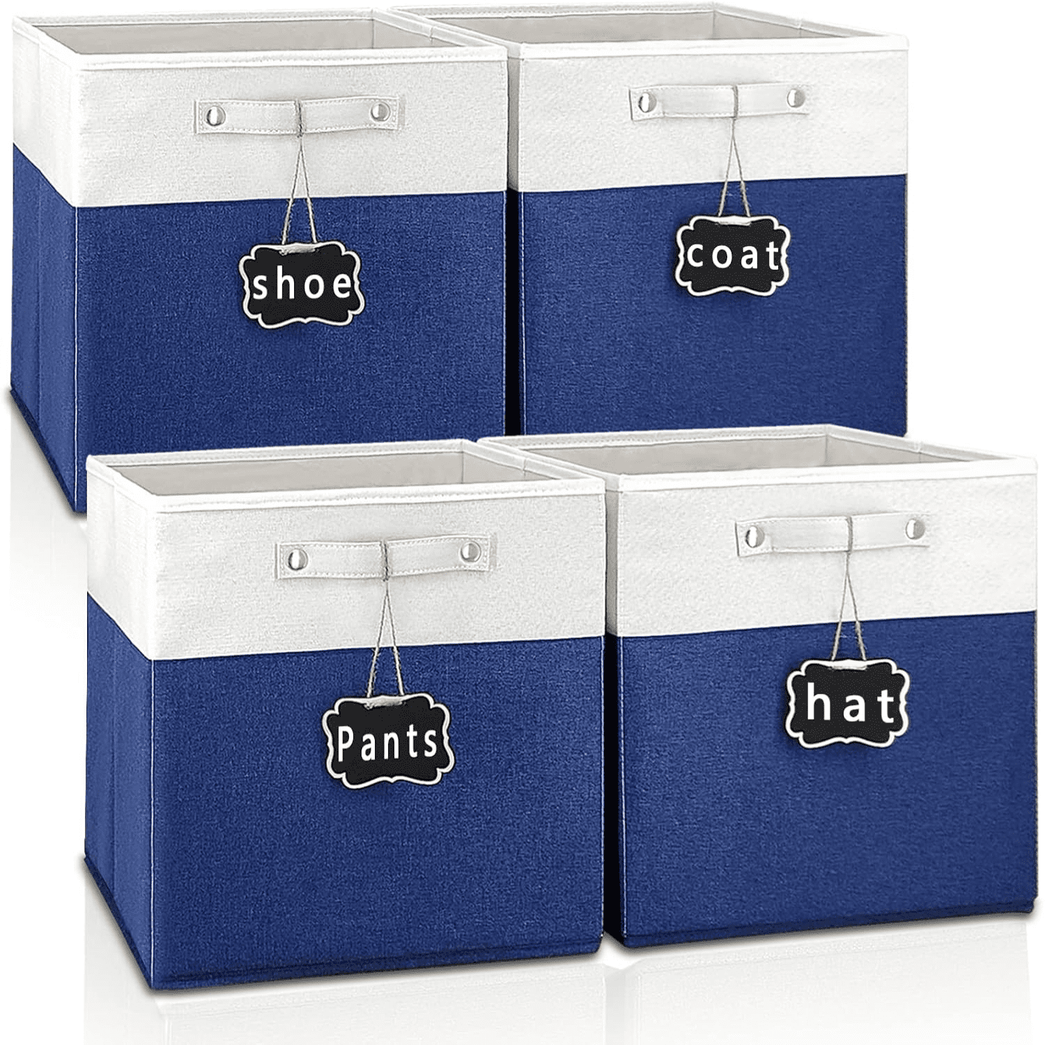 dbuonwo 12x12 storage cube bins 4 Pack Collapsible Fabric Storage Cubes ...