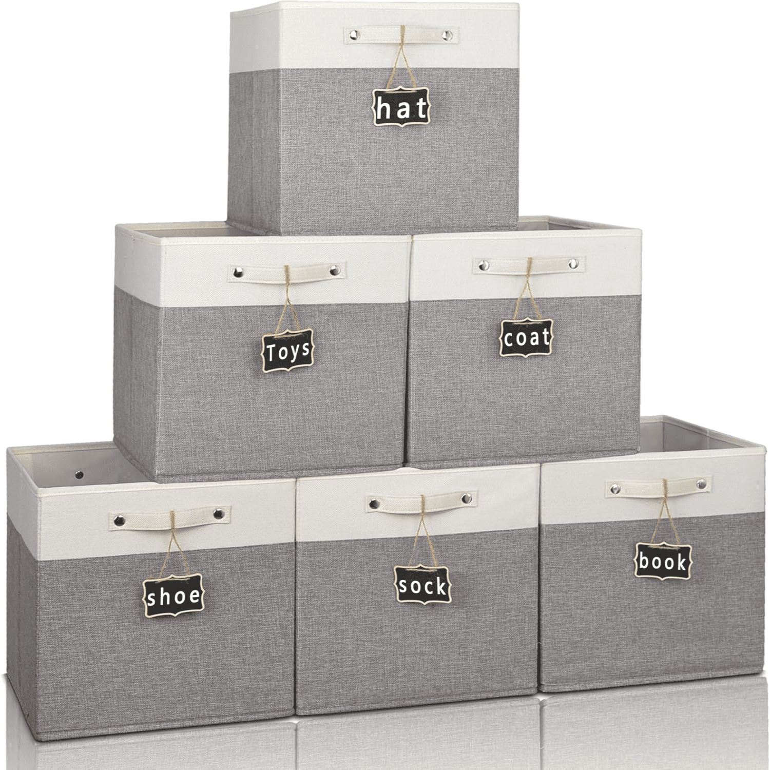 dbuonwo 12x12 storage cube bins 4 Pack Collapsible Fabric Storage Cubes ...