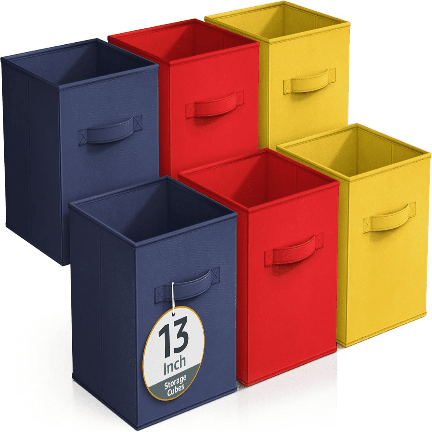 dbuonwo Fabric Storage Cubes - 6 Foldable Storage Bins for Organizing ...