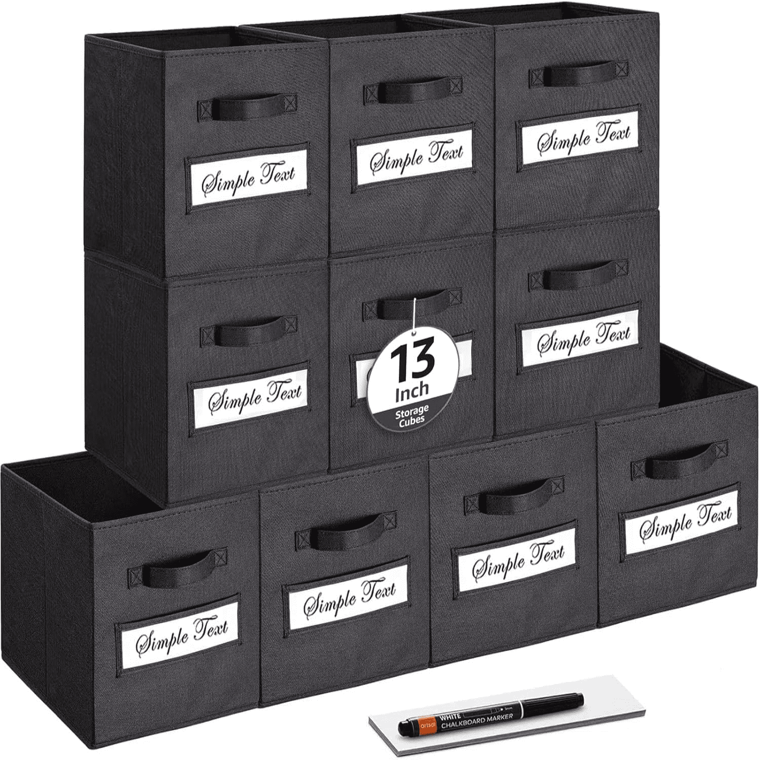 dbuonwo KFHDMCV 11 Inch Storage Cube Storage bin () Foldable Fabric ...