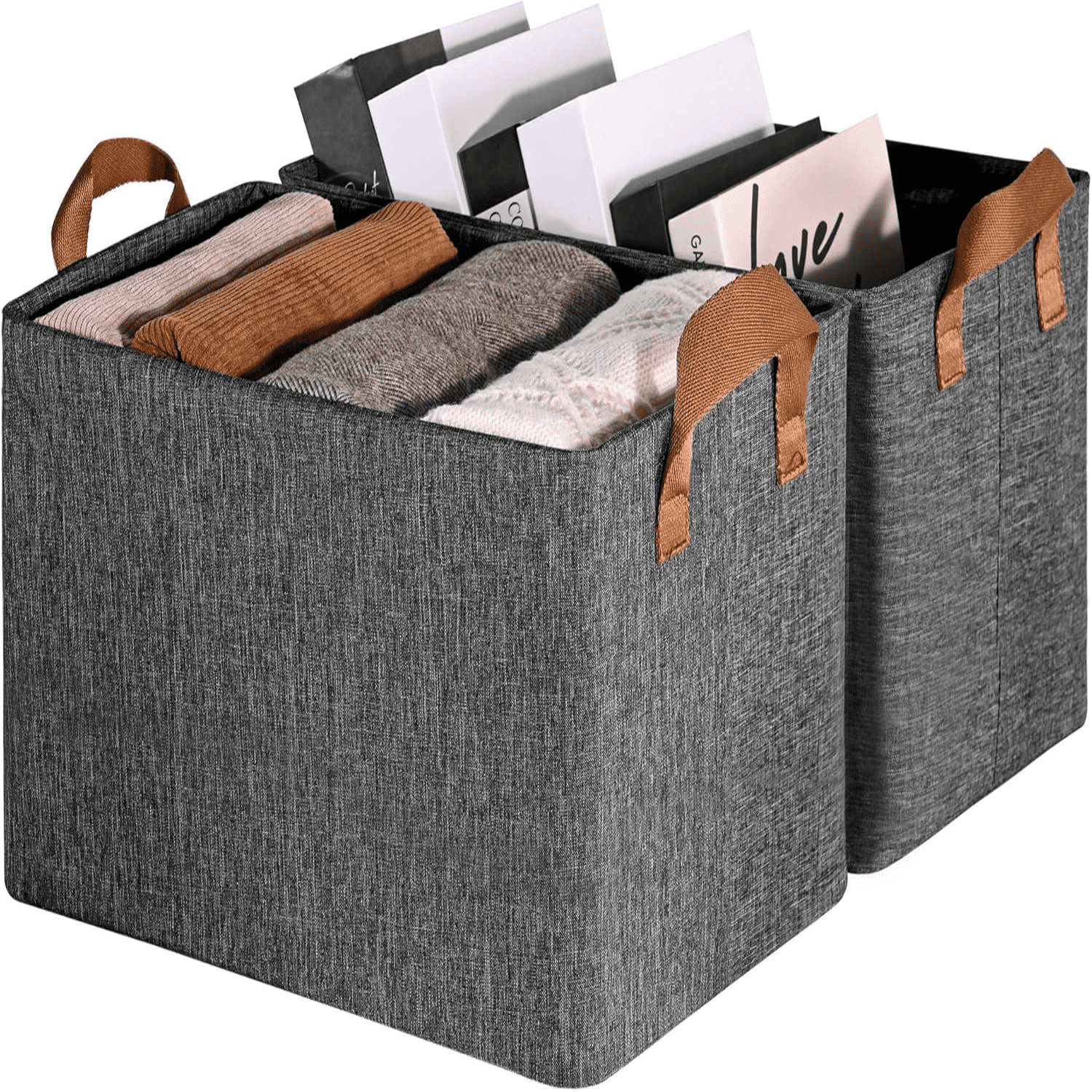 dbuonwo Storage Bins for Shelves Organizers and Storage Baskets with ...