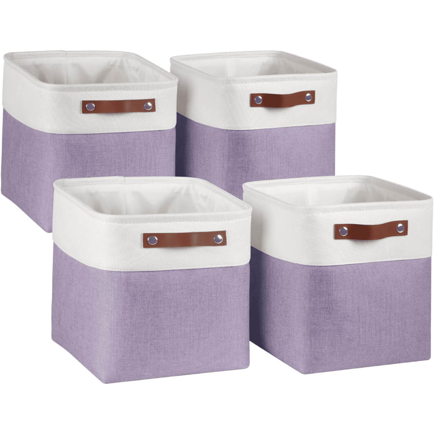 dbuonwo Storage Bins with Hard Bottom 13 x 13 x13 Cube Storage Baskets ...