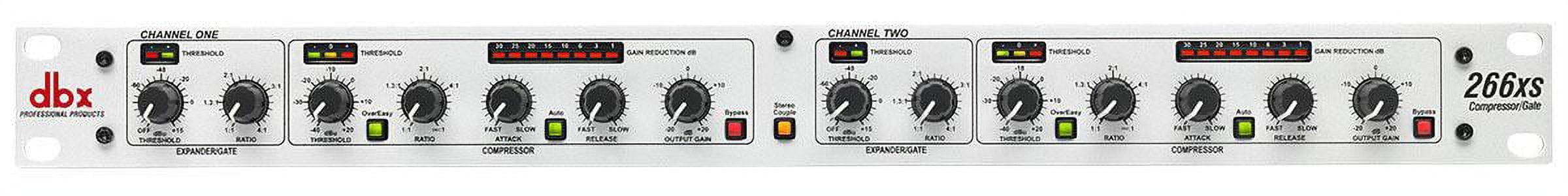 DBX 266XS 2-Channel Compressor/Gate Rack Mount Pro Audio Dynamics ...