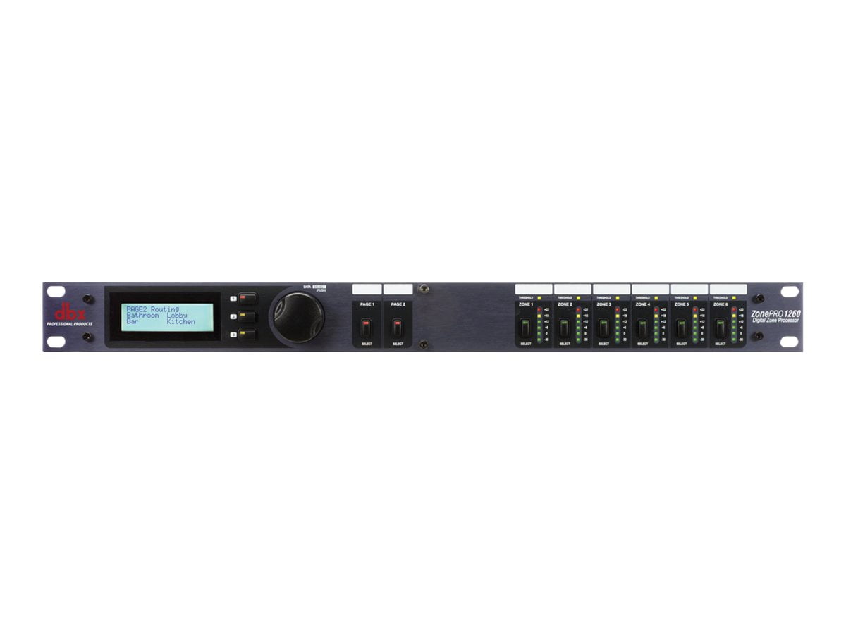 DBX ZonePRO 1260 Digital Zone Processor with 12-Input, 6-Output, LCD ...