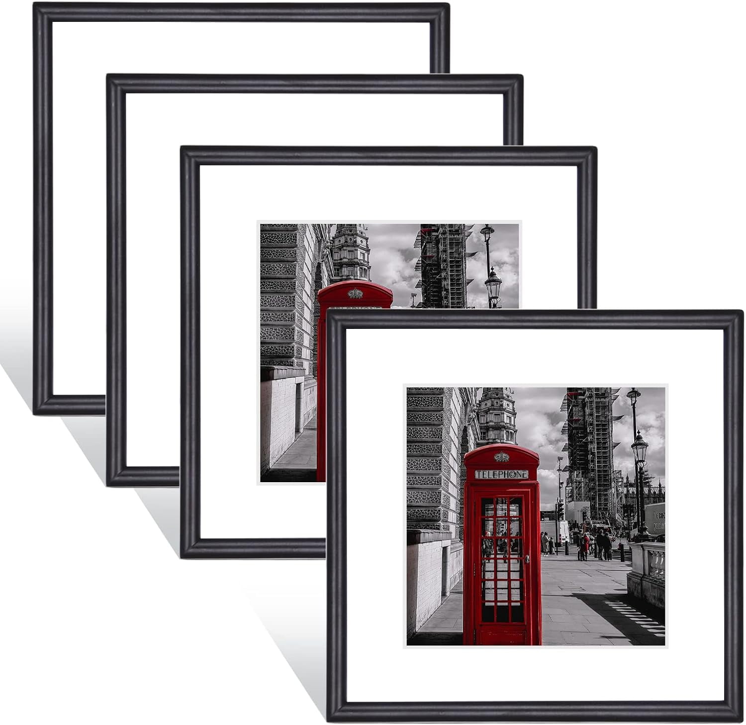 dbyuinbi 6x6 Picture Frame Black Thin Metal Square Picture Frames for ...