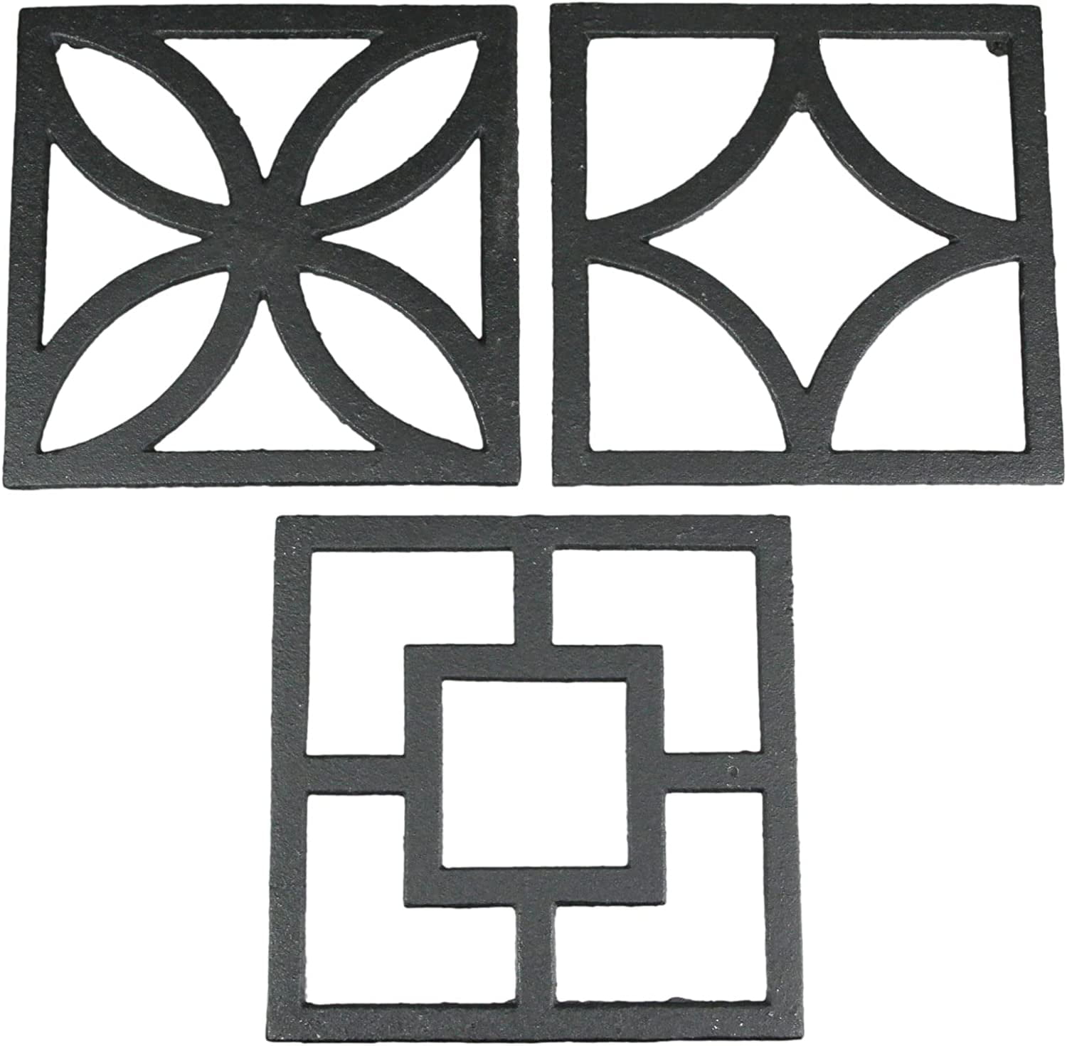 dbyuinbi Aged Green Cast Iron Tropical Leaf Kitchen Trivets - Practical ...