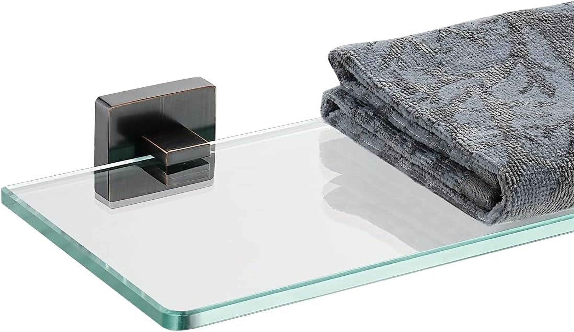dbyuinbi Bathroom Glass Shelf Floating Tempered Glass Shower Storage 16 ...