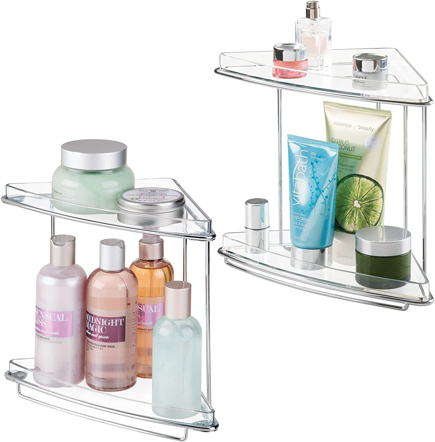 dbyuinbi Steel/Plastic Freestanding Countertop Corner Shelf Organizer ...