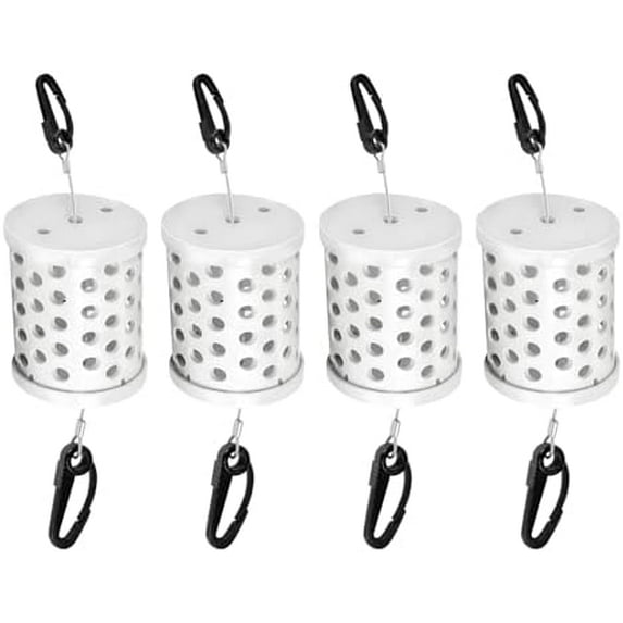 dcvbny 4 Pack Seal Proof Bait Cage Rigid PVC Tubing with Quick Release ...