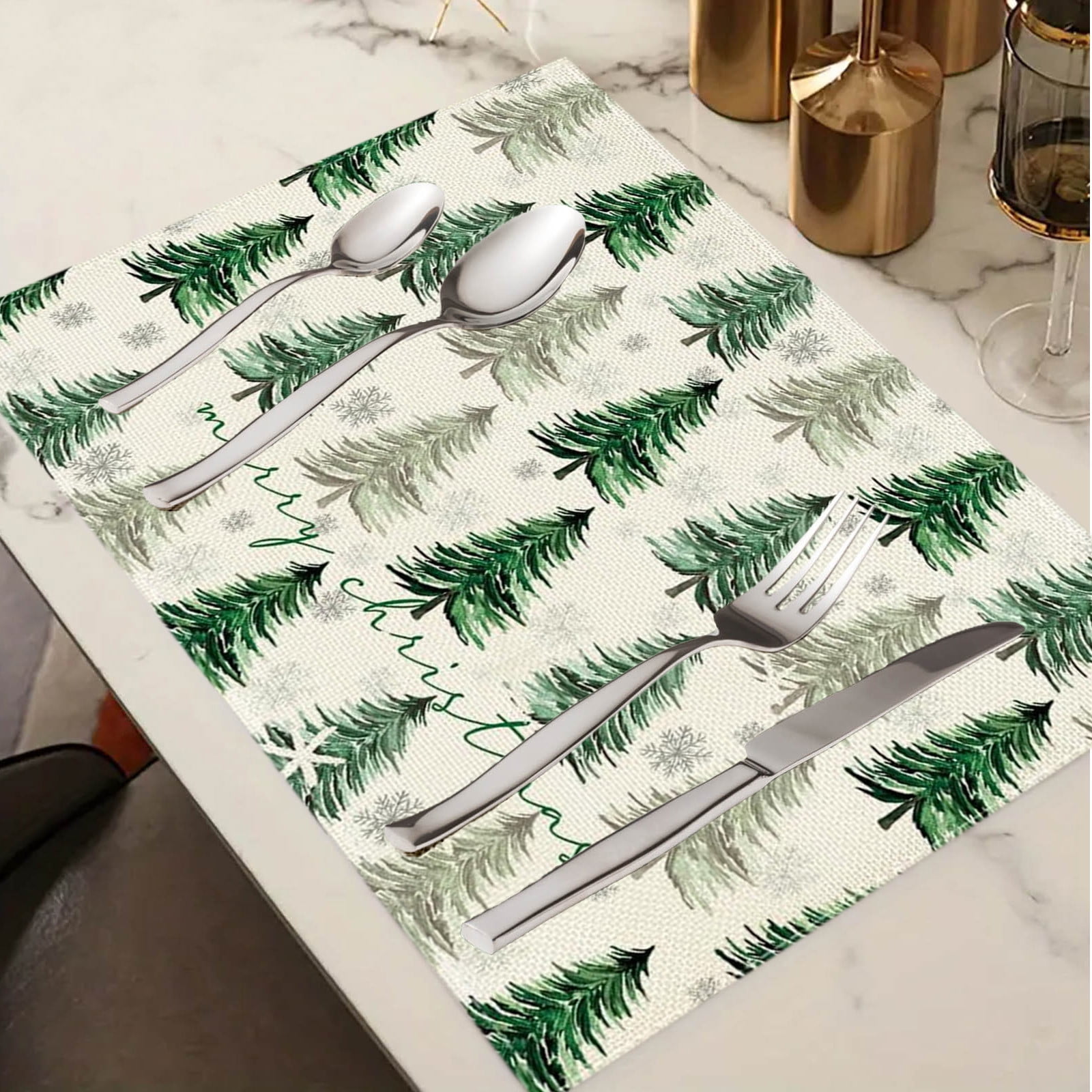 ddioayh Christmas Holiday Table Placemats With Heat Insulation ...