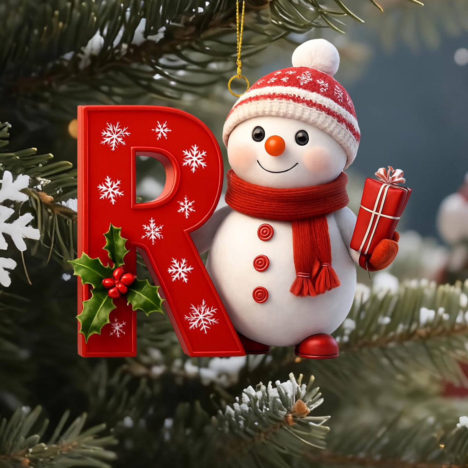 ddioayh Christmas Ornaments 26-Piece Acrylic Alphabet Decor Set With ...