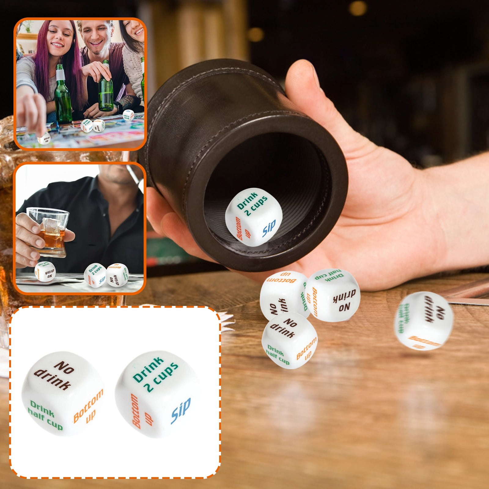 ddioayh 1 Pcs Standard 6 Sided Dice Set,Dice for Board Games,Classroom ...