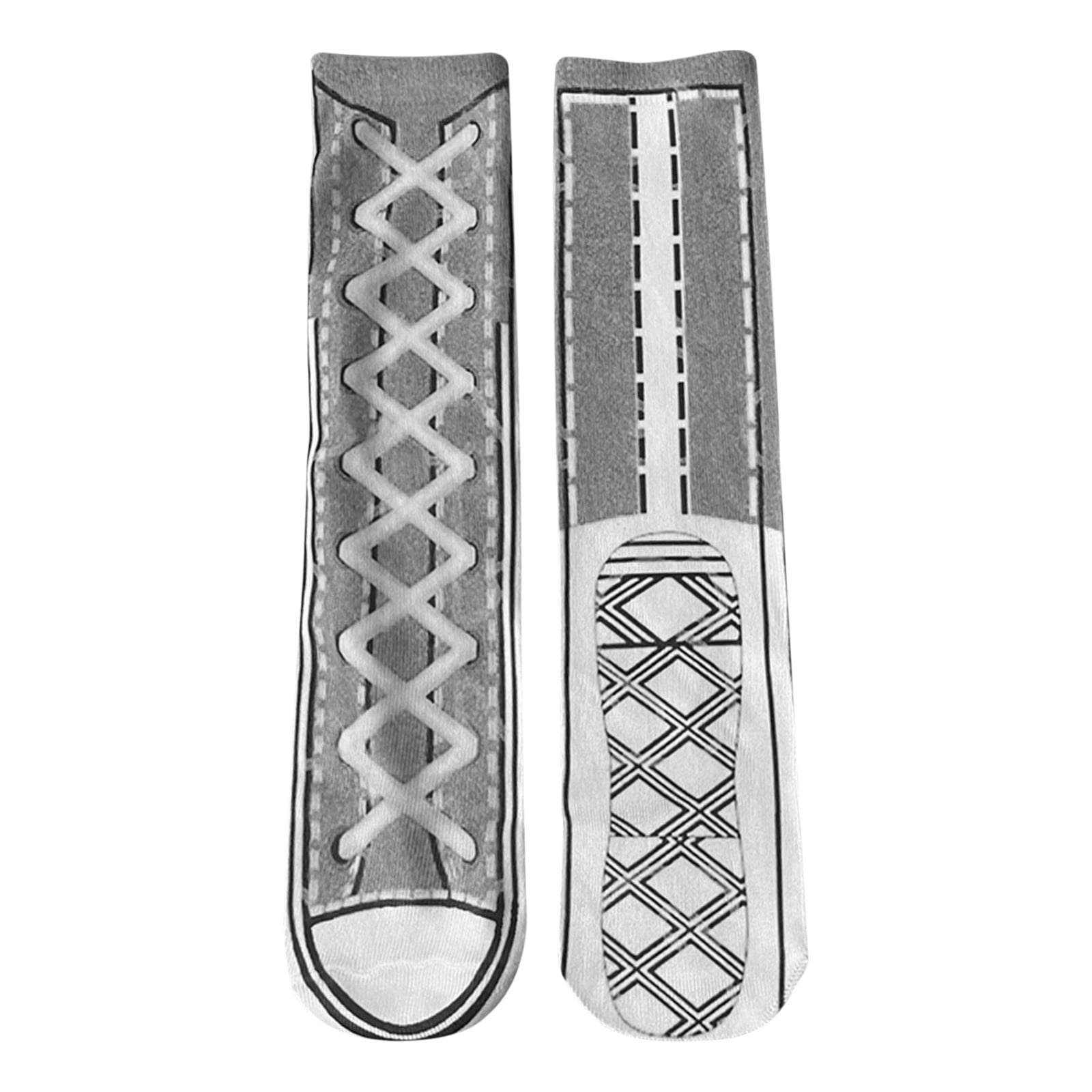 ddioayh Double-sided Printed Socks,Simulation Canvas Shoes and Socks,Funny Novelty Canvas Shoes ...