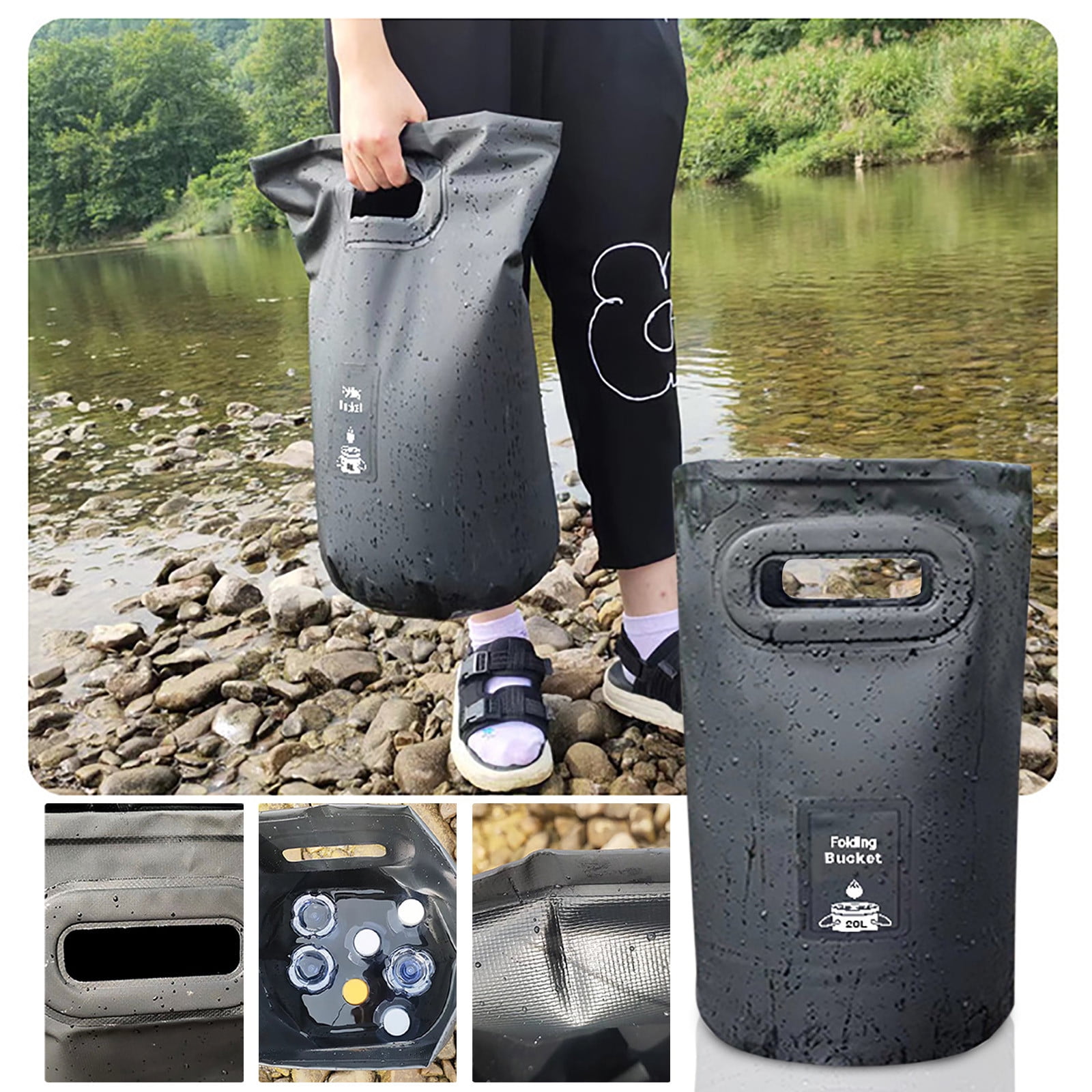 ddioayh Fishing Bucket - Folding Bucket - Outdoor Convenience - Fishing ...