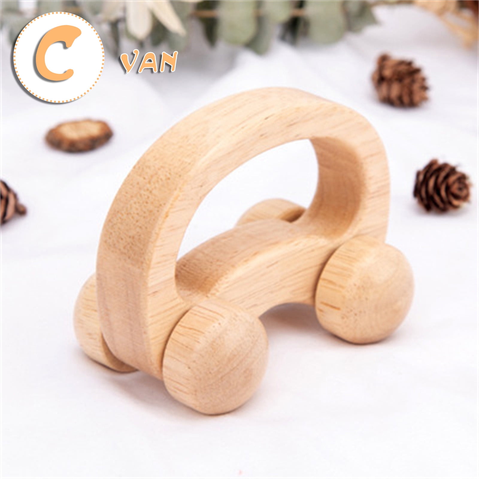ddioayh Wooden Car Toys,Wood Rattle Toy Cars,Wooden Toy Car,Fun and ...