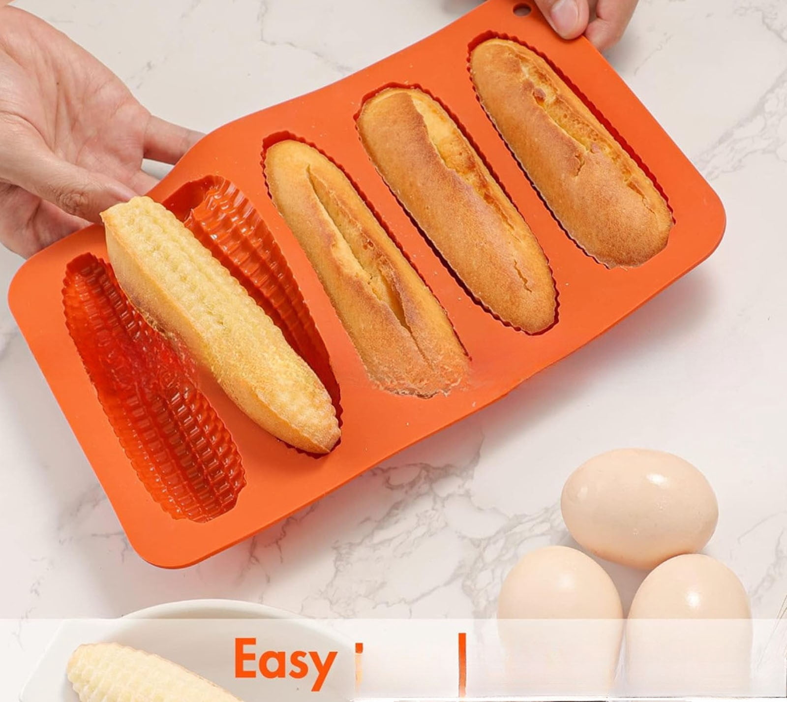 ddioayh Corn Shaped Bread Baking Tray Mould - Non-Stick Surface ...