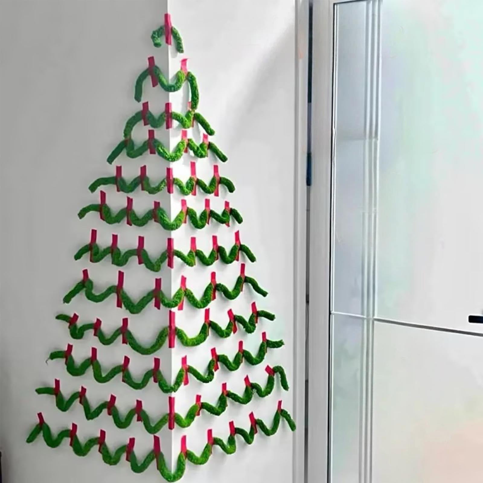ddioayh DIY Corner Christmas Tree Kit with Cats Tail and Extra Thick ...