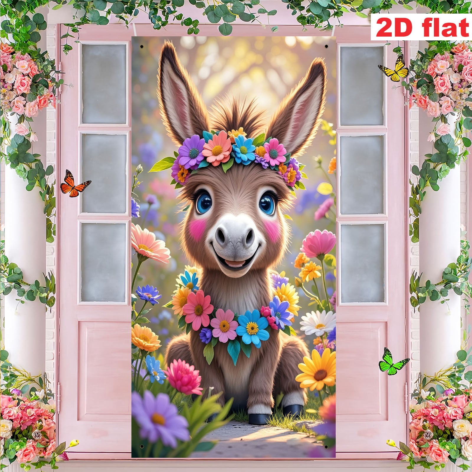 ddioayh Door Cover Easter Party Decoration Polyester Door Hanging ...