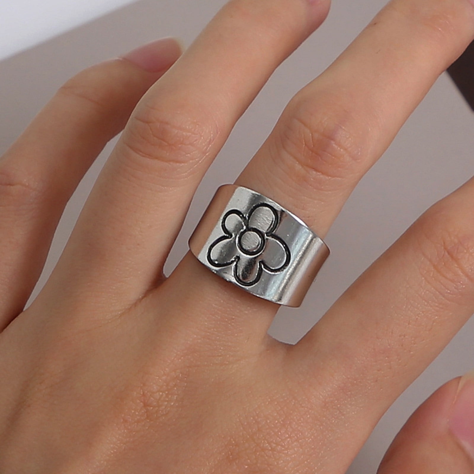 ddioayh Floral Daisy Adjustable Alloy Ring for Women Fashion Jewelry ...
