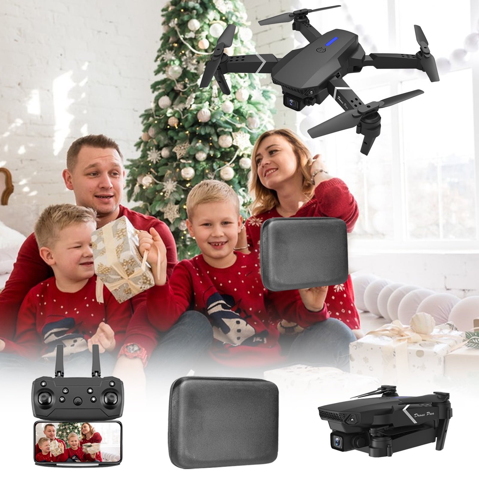 ddioayh Foldable FPV Drone With Dual 1080P HD Camera, Altitude Hold, 4K ...