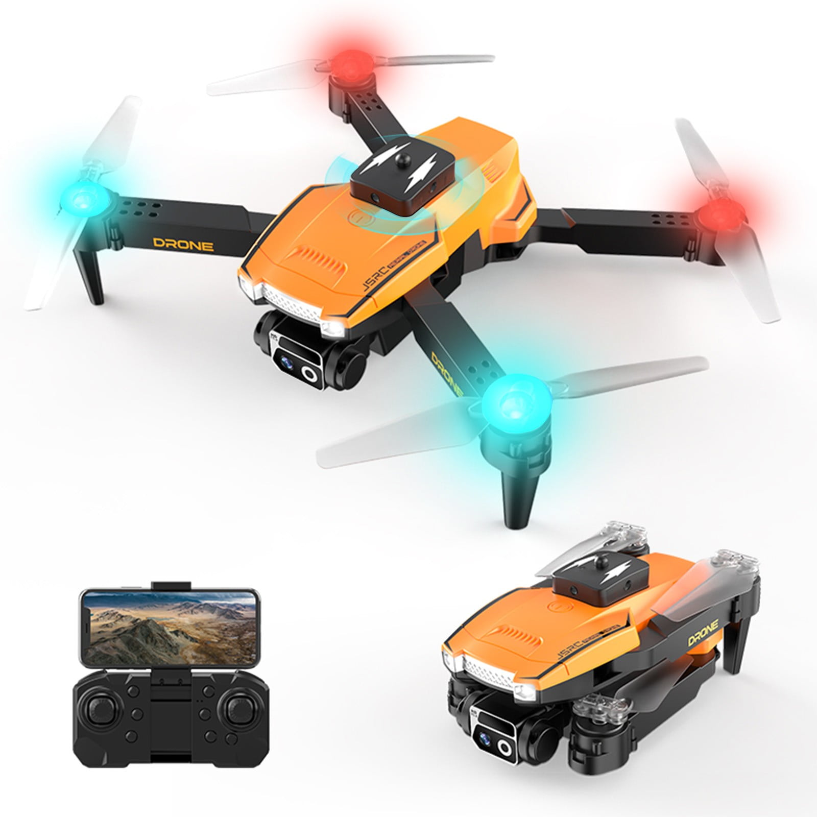 ddioayh Foldable FPV Drone With Dual 1080P HD Camera, 360° Obstacle ...