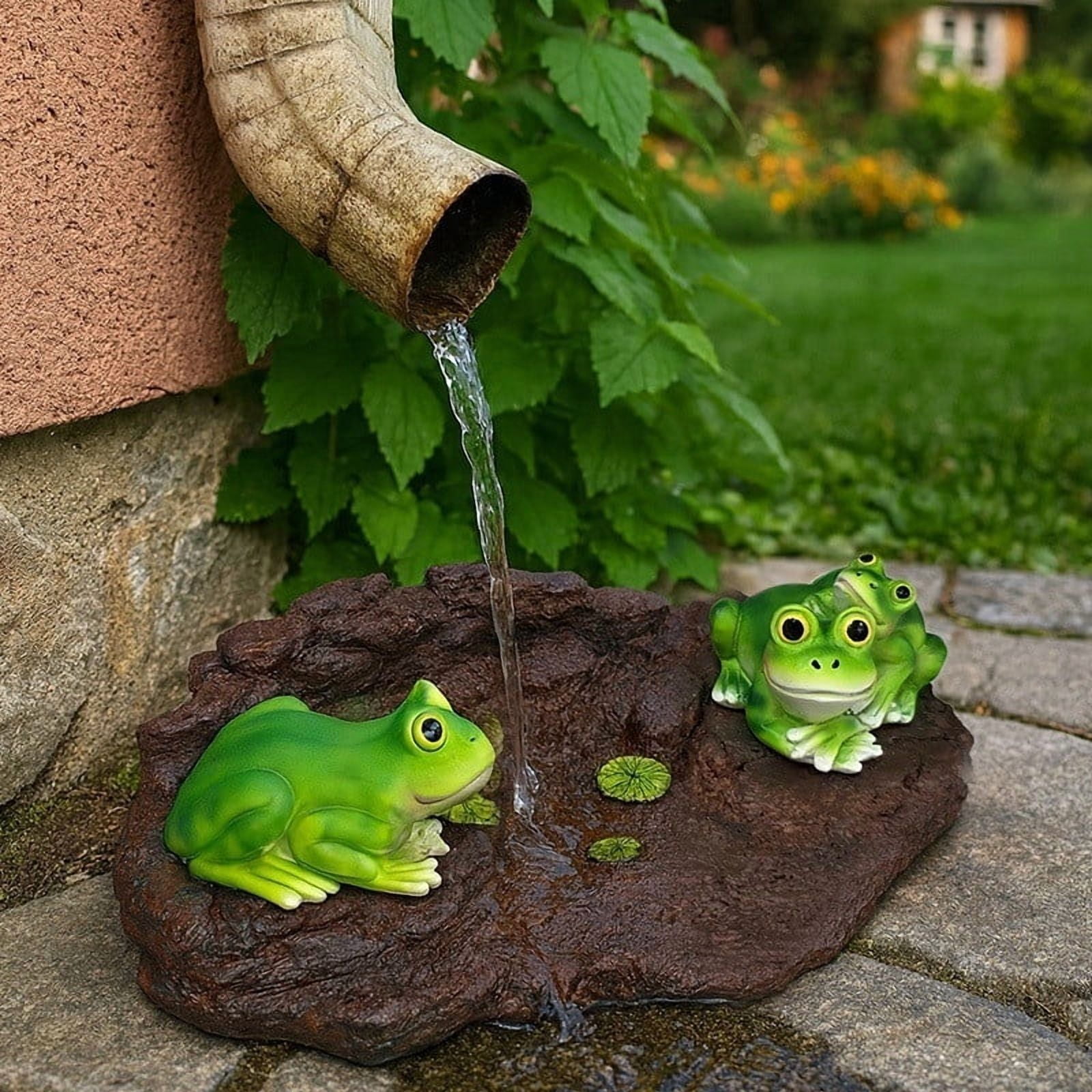 ddioayh Frog Sewer Sculpture Resin Home Decor for Garden Patio, Vintage ...