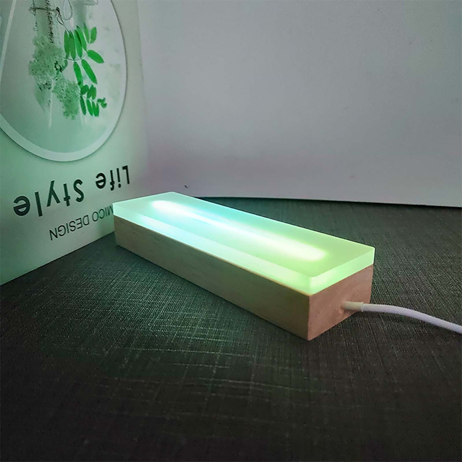 ddioayh Irresistibles 3D Acrylic Solid Wood LED Night Light with Nature ...