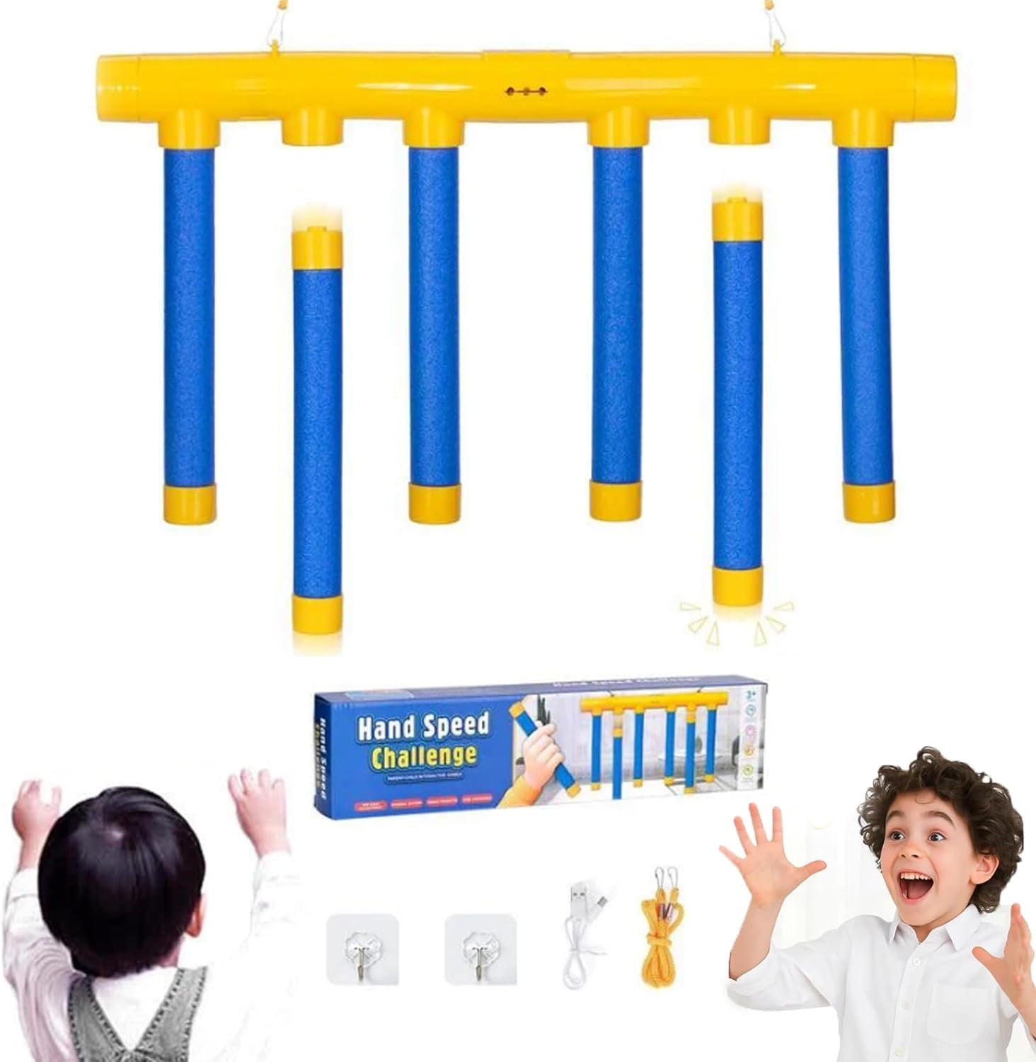 ddioayh Kids Concentration Drop Stick Game with 3 Speed Modes, Voice ...