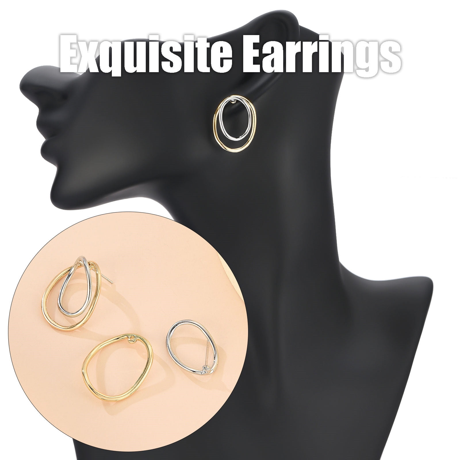 ddioayh Korean Fashion Alloy Earrings for Women with Detachable Metal ...